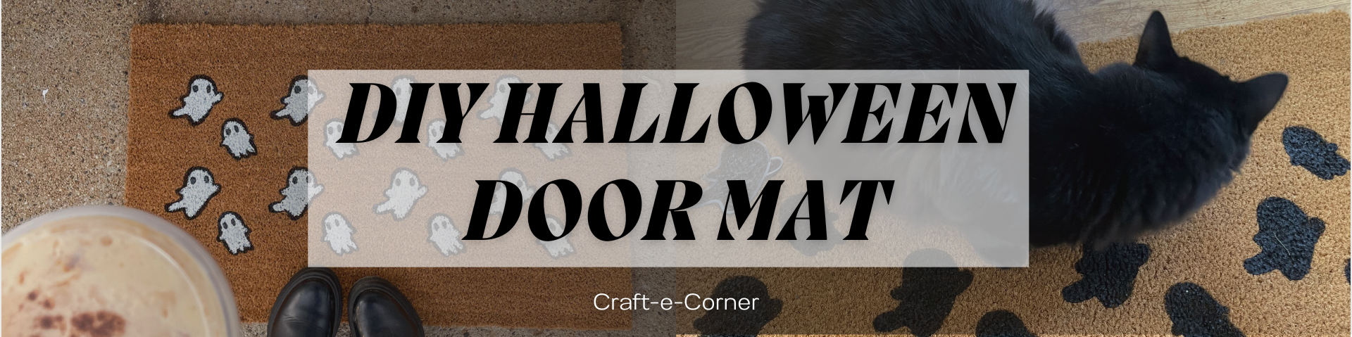 DIY Custom Halloween Door Mat Using Cricut Stencil Vinyl — Craft-e-Corner