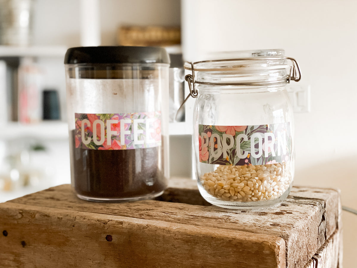Cricut DIY: Vinyl Kitchen Labels - Layering Vinyl — Craft-e-Corner