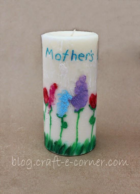 DIY Kid’s Artwork Candles for Mother’s Day — Craft-e-Corner