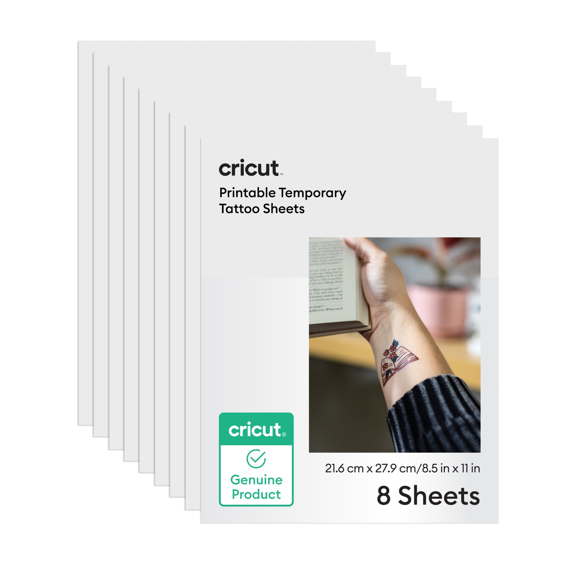 Cricut 8.5 in x 11 in Printable Temporary Tattoo Sheets 8 Count — Craft ...